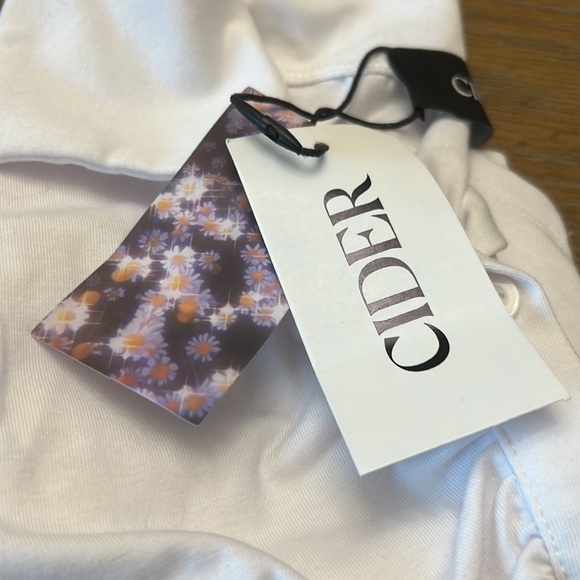 Cider | Tops | Cider Button Up Crop Top White Nwt | Poshmark